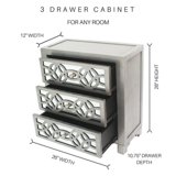 River of Goods Monroe Mirrored 28" H Chest - Walmart.com