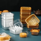 Yesbay 100Pcs Various Sizes Food Grade Moon Cake Trays Waterproof Thick ...