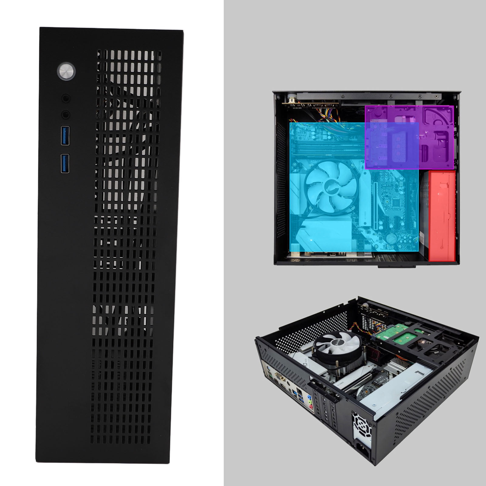 Micro ATX Case, Mini PC ITX Computador de CompuTADORA 1 HDD Sturdy 2 SSD para Oficina | Walmart ...