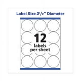 Permanent Laser Print-To-The-Edge Id Labels W/surefeed, 2 1/2"dia ...