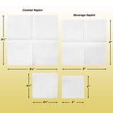 Singular Reusable Colored Cocktail Napkins - 100 Pack, Disposable, Size ...
