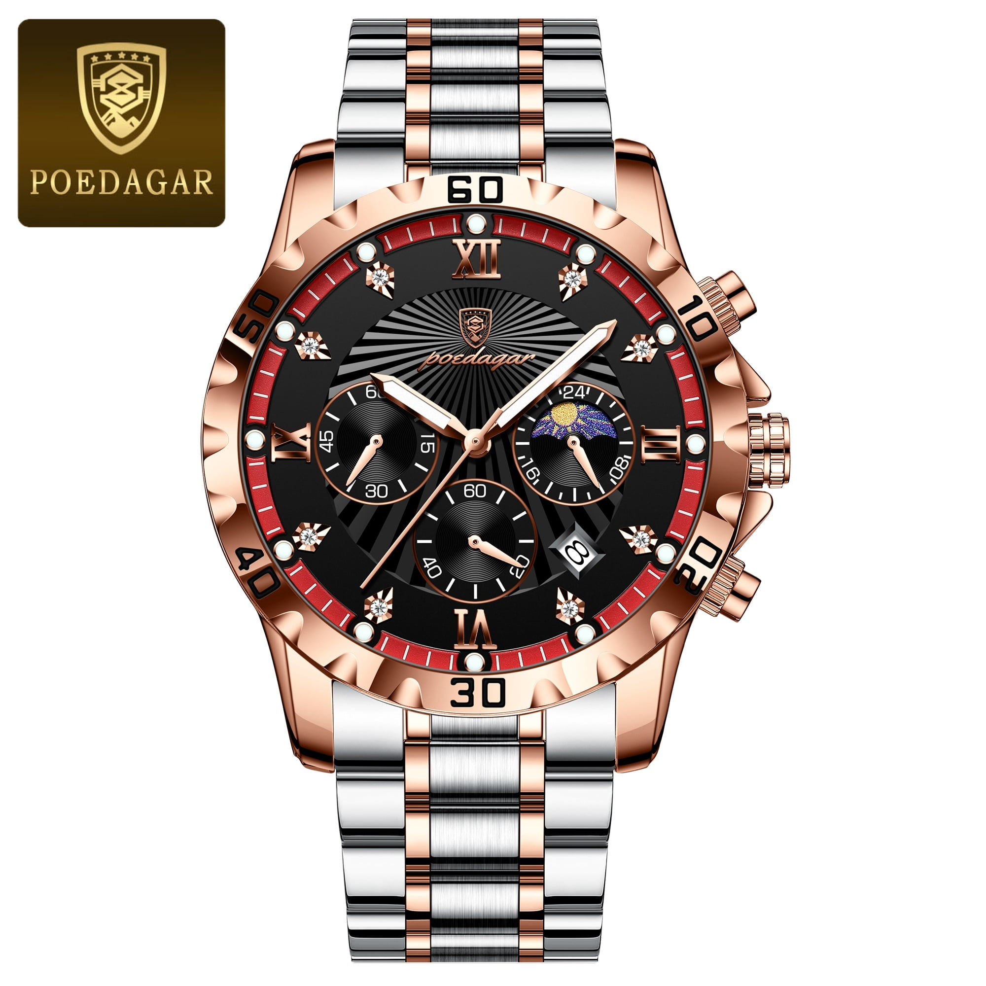 Click here for Poedagar Watch For Men Waterproof Luminous Chronog... prices