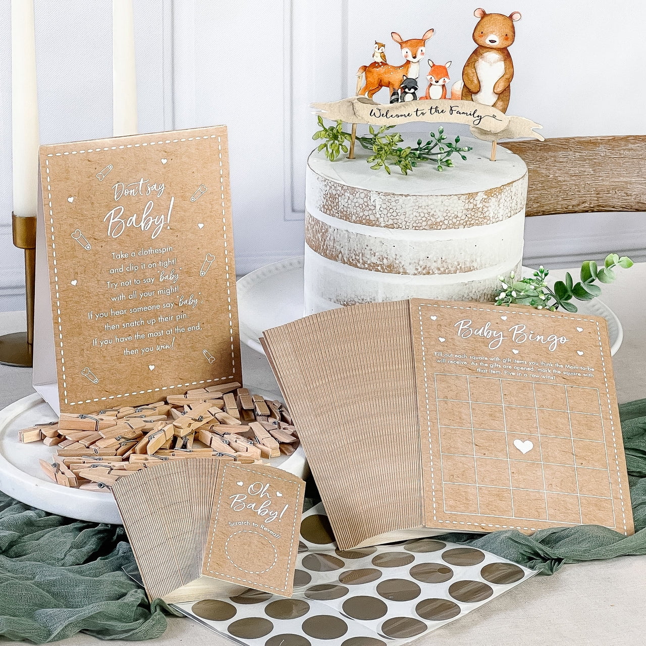 Kraft Baby Shower Game Set by Kate Aspen, Set of 50 Advice Cards & DIY ...