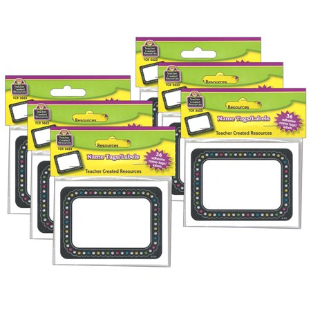 TEACHER CREATED RESOURCES (6 PK) CHALKBOARD BRIGHTS NAME TAGS | Walmart ...