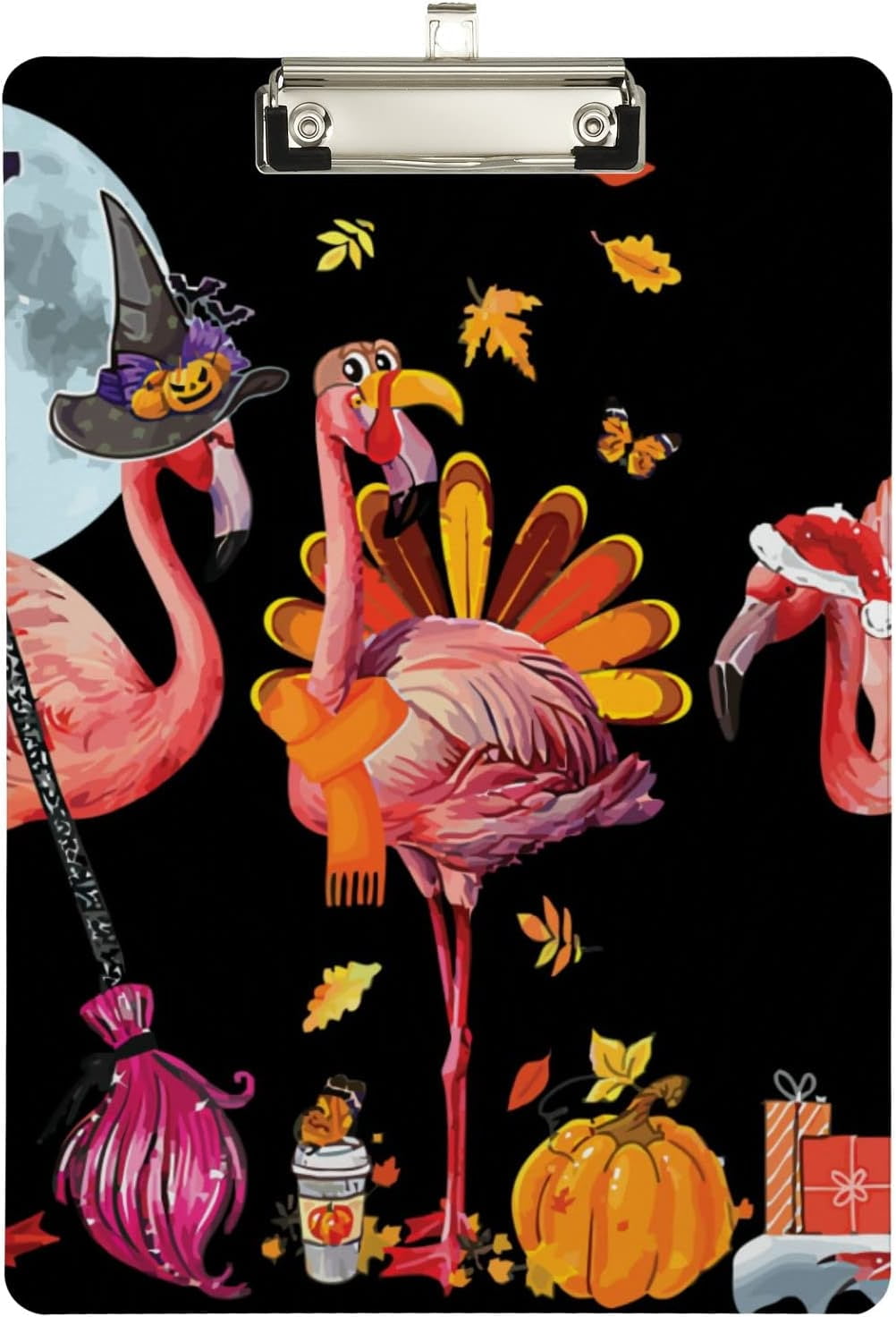 KXMDXA Halloween Flamingo Turkey Witch Moon Bat Pumpkin Clipboard ...