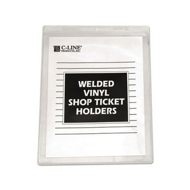 C-Line Clear Vinyl Shop Ticket Holder, Both Sides Clear, 50", 9 x 12 ...