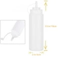 3 Pack Condiment Squeeze Bottles - 8 OZ Durable Plastic Squeeze Squirt ...