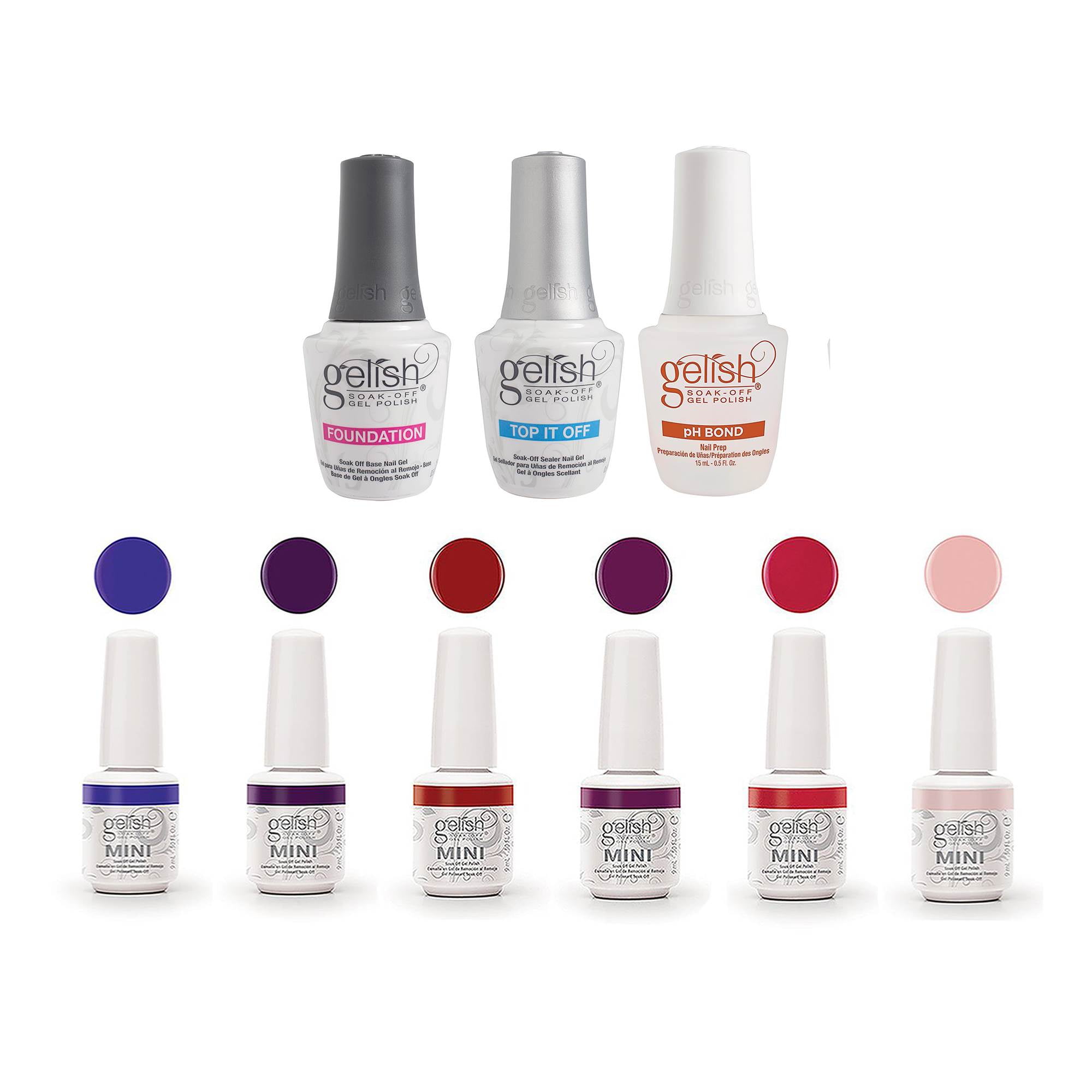 Gelish Essentials Kit + Gelish Mini Fearless and Fun Kung Fu Flair Gel ...
