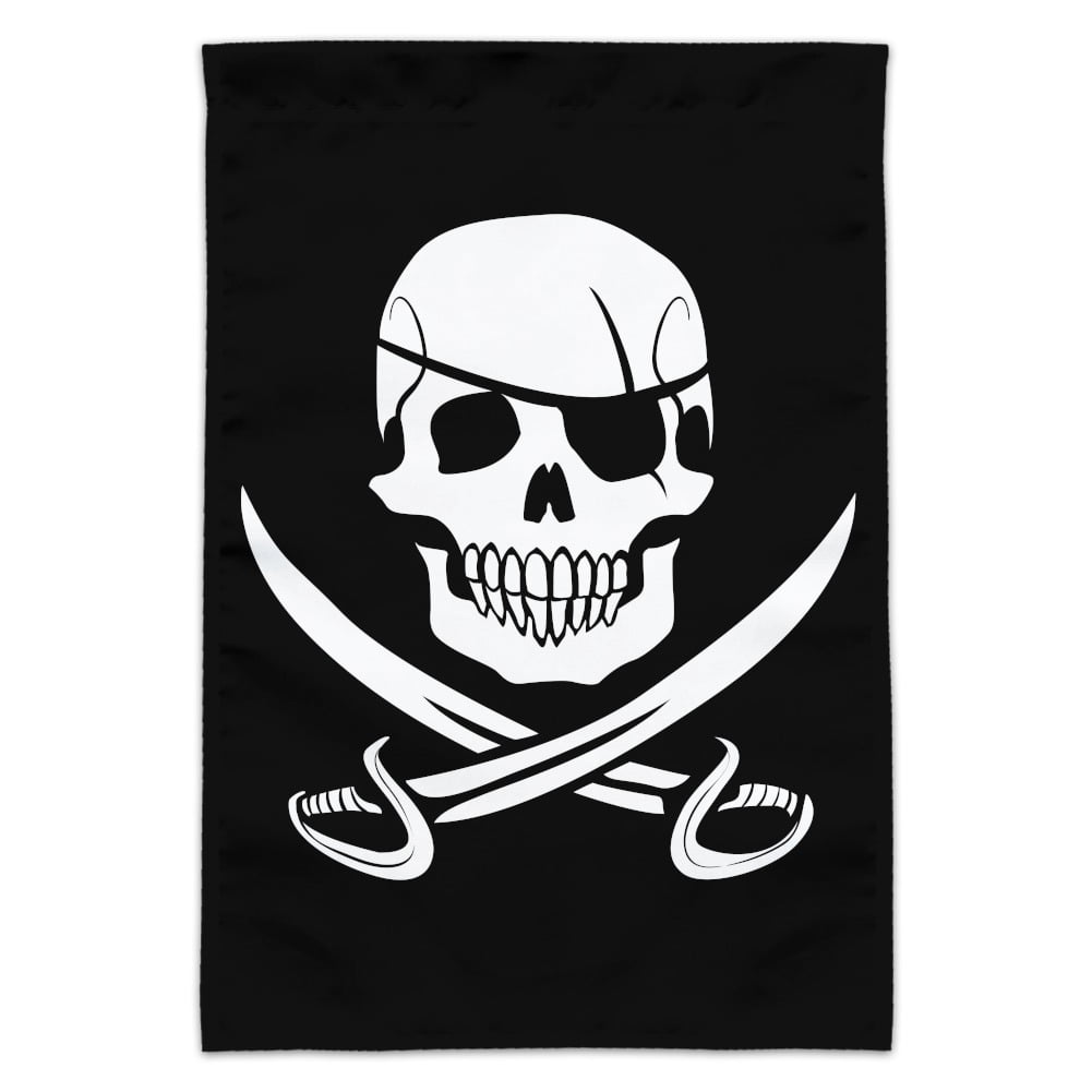Pirate Skull Crossed Swords Jolly Roger Garden Yard Flag - Walmart.com