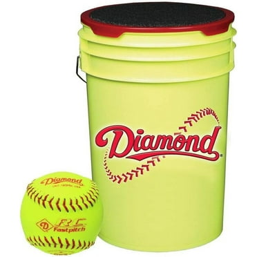 Diamond 6-Gallon Ball Bucket with 30 USSSA DOL-1 Baseballs - Walmart.com