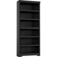 75" Tall 31.5"W 6-Tier Farmhouse Wooden Bookshelf, Adjustable Open ...