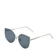 Steve Madden Women's Cat Eye Rhinestone Embellished Sunglasses-Silver ...