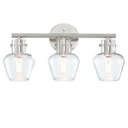 Sunlite Modern Vanity Light Fixture, Square Bell-Shaped Frosted Glass ...