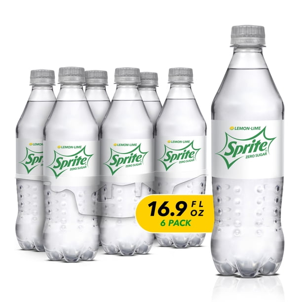 Sprite Zero Sugar Lemon Lime Soda Pop, 16.9 fl oz, 6 Pack Bottles ...