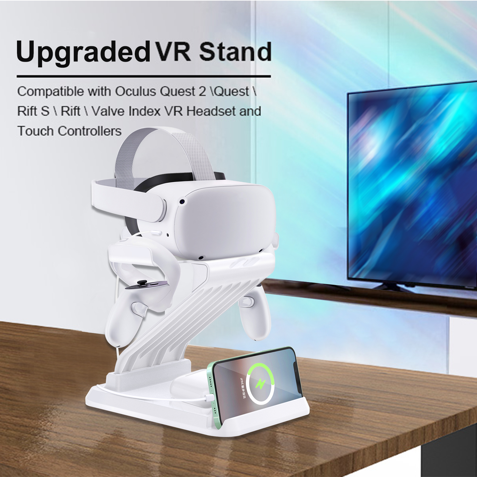Buy VR Stand, EEEkit Headset Display Holder and Controller Mount Station Fit for Meta/Oculus ...