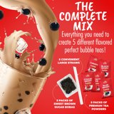 Fusion Select Berrilious Authentic Bubble Tea Kit Extra Rich (5 Packs) Bubble Tea Drink, Boba ...