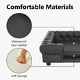 MCombo Pet Sofa Bed Dog Couch for Small Dogs, Faux Leather Dog Sofa ...