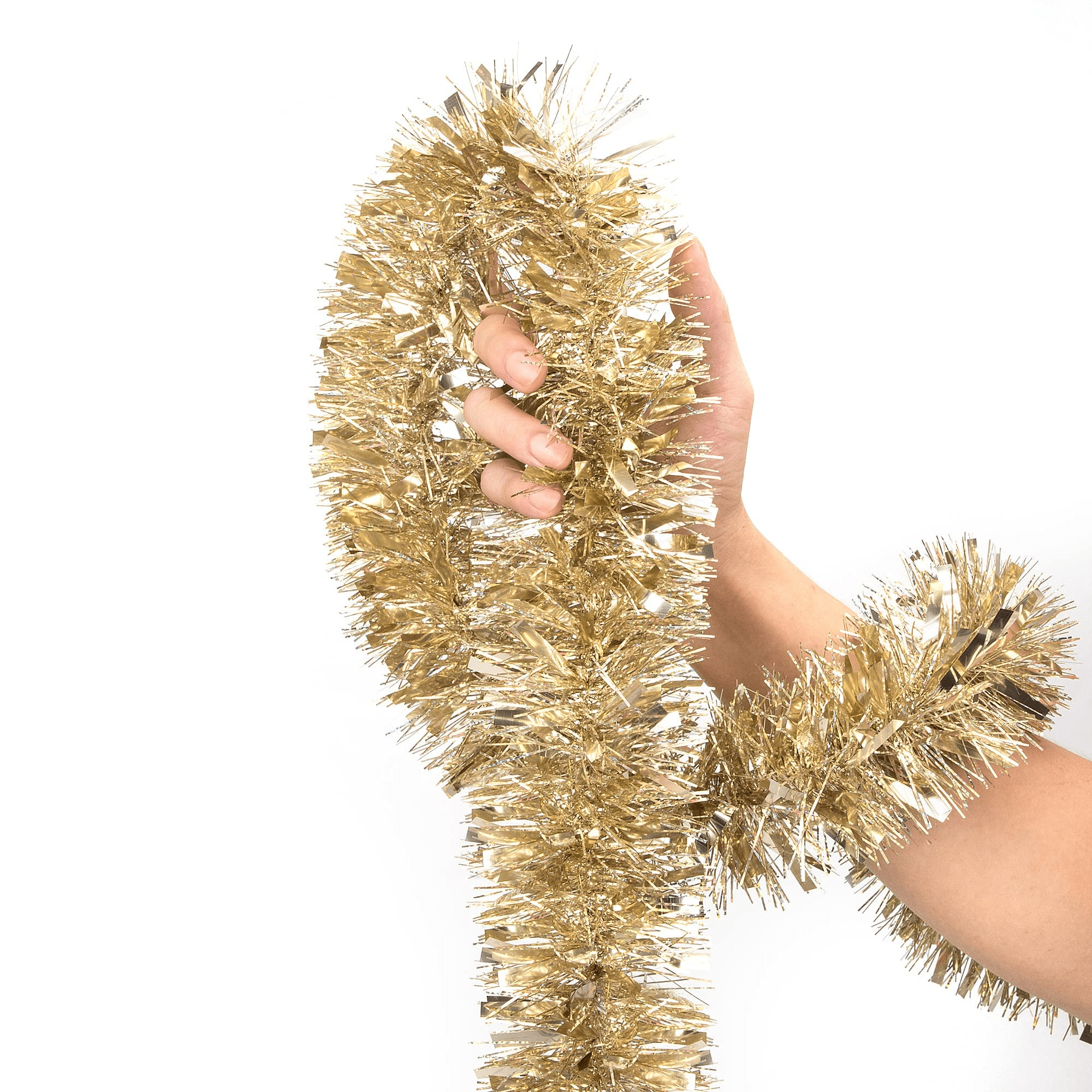 SANNO 26.2ft Christmas Tinsel Garland, Classic Thick Colorful ...