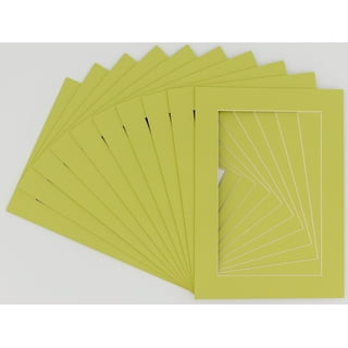 Pistachio Acid Free 10x12 Picture Frame Mats with White Core Bevel Cut ...