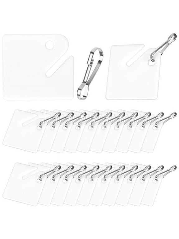 3 Pieces Number Plate Hanger Labels Key Chain with Tag Tags Silver ...