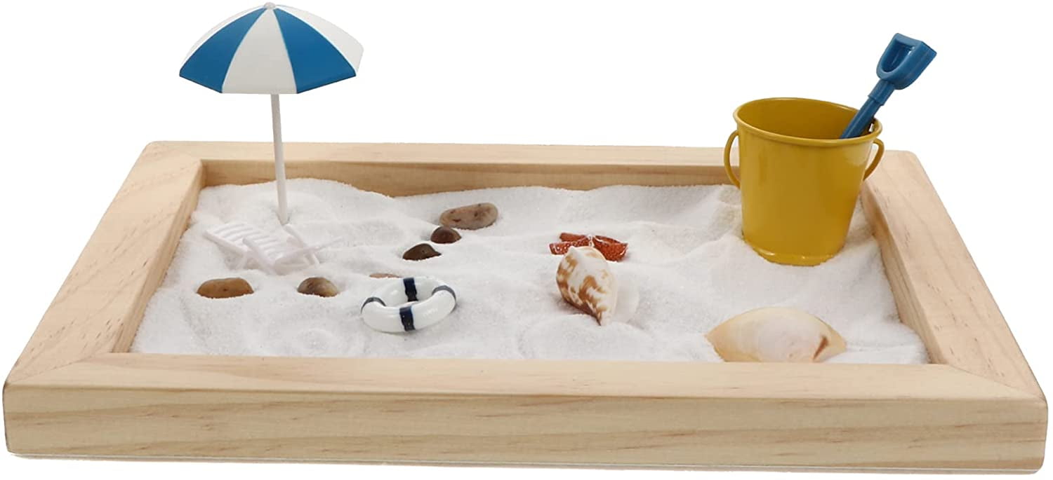 MEEYreg Miniature Beach Zen Garden Beach Sandbox Zen Desk Sand Box Gift ...