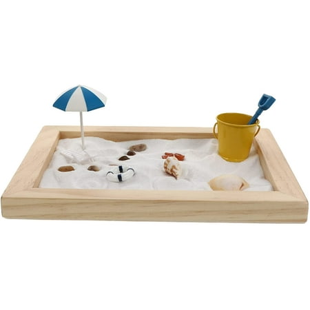 MEEYreg Miniature Beach Zen Garden Beach Sandbox Zen Desk Sand Box Gift ...