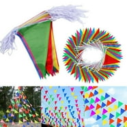 Ludlz Colorful Flag Pennants Multicolor Rainbow Pennant Banner Nylon ...