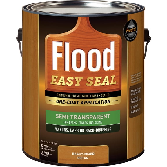 Easy Seal 1 gal. Pecan Semi-Transparent Exterior Wood Finish - Walmart.com