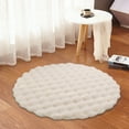 HaoXun 27.55 Inch Round Polyester Flannel Water Absorbent Carpet - Sofa ...
