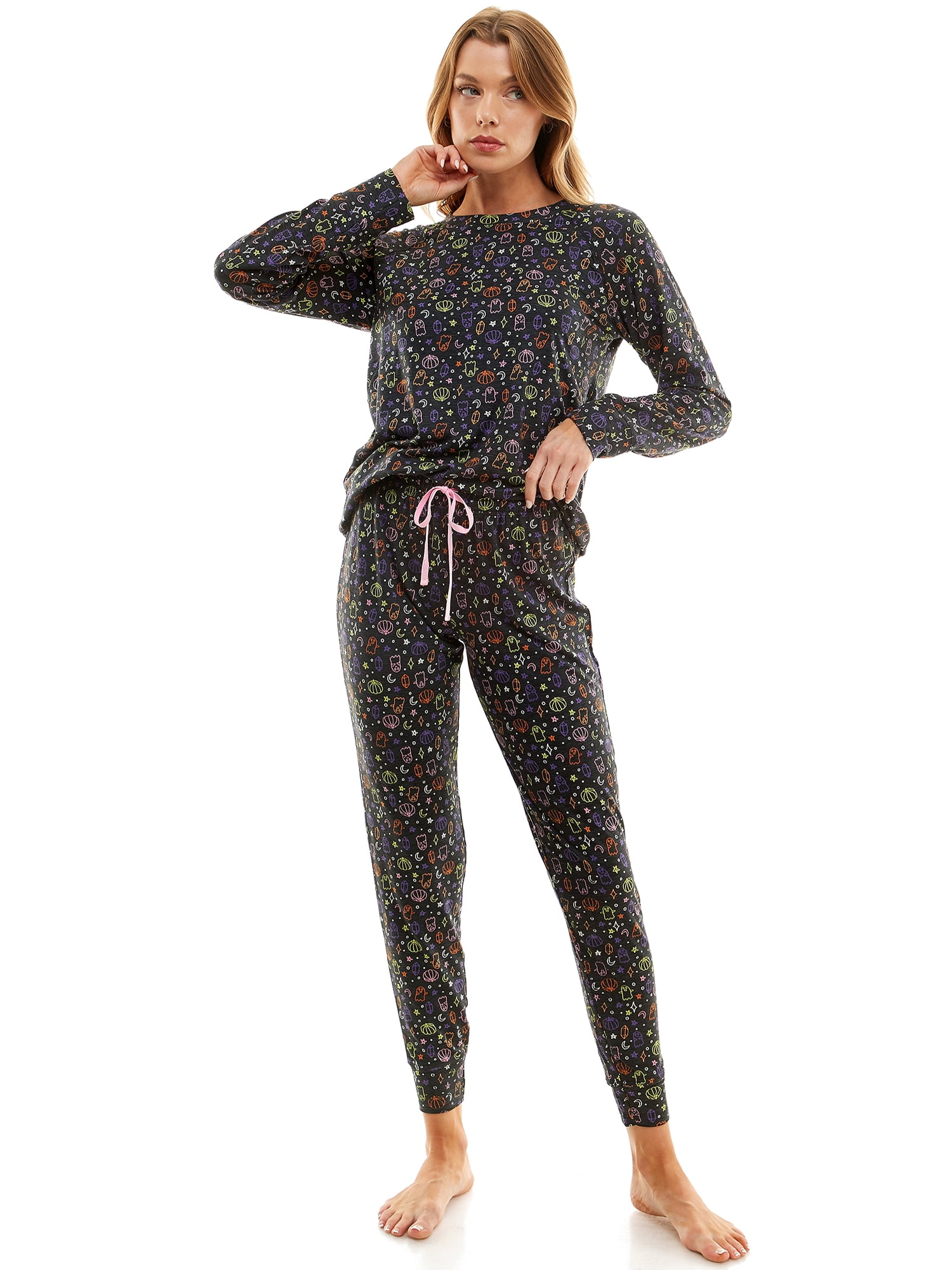 Jaclyn Women's Sleep Crew Neck Tee and Short Set, Sizes S-XL - Walmart.com