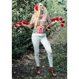 FUN.COM Womens Gingerbread House Ugly Christmas Sweater, Cotton Acrylic ...