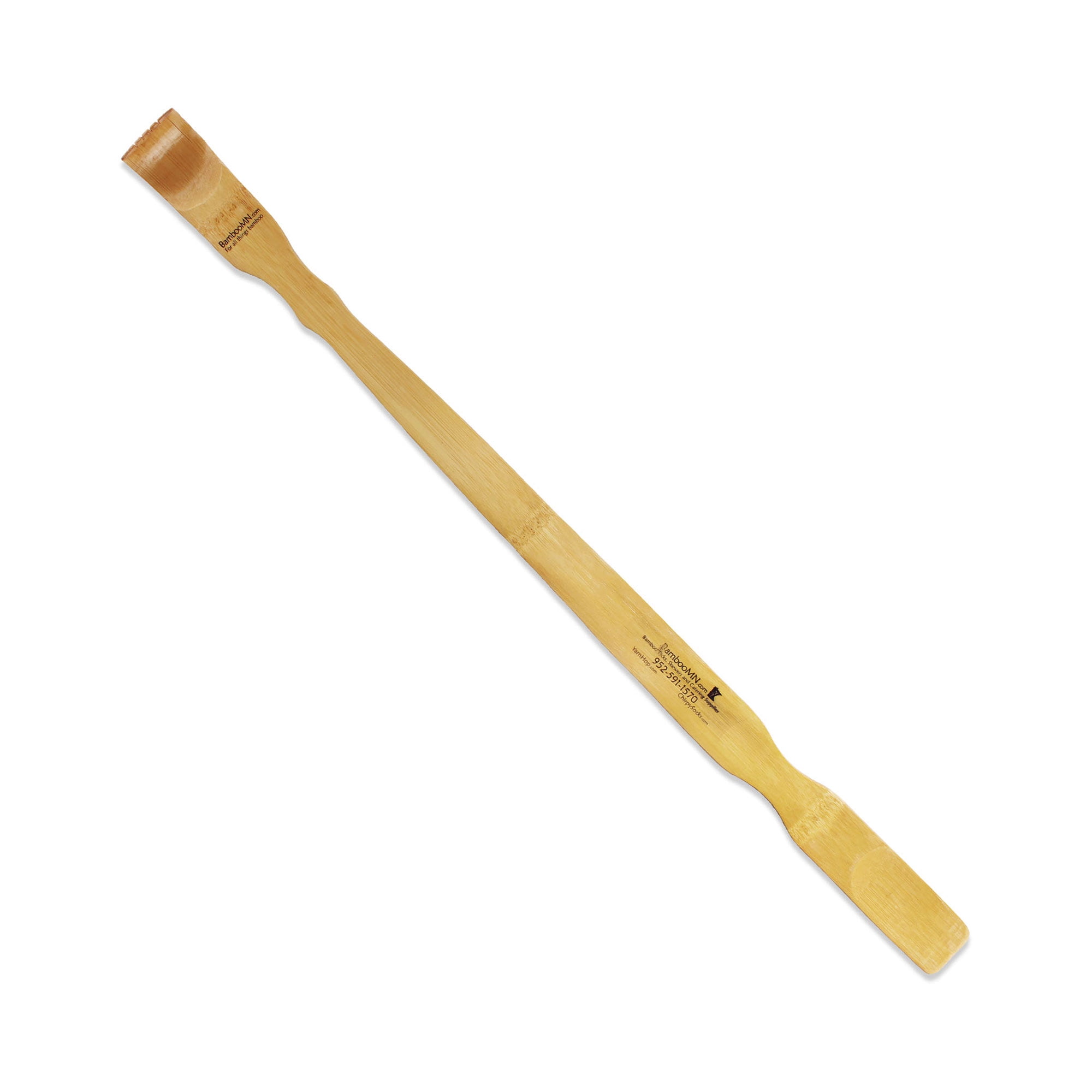 BambooMN 25 Inch Bamboo Wooden Back Scratchers Shoe Horn for Itchy ...