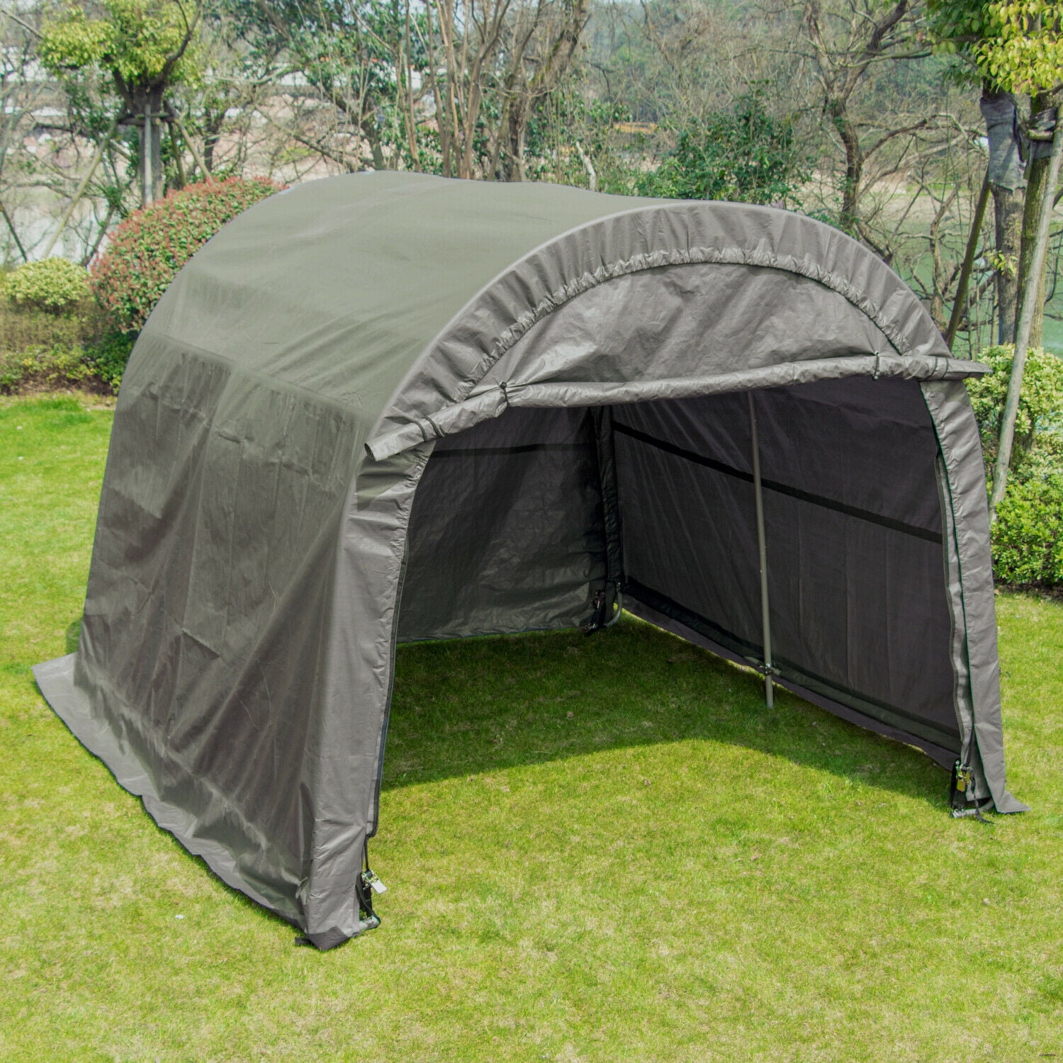 Outdoor 10x10x8 Ft Carport Canopy Tent Car Storage Shelter Portable