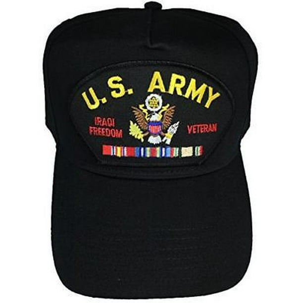 US ARMY IRAQI FREEDOM VETERAN W/ CAMPAIGN RIBBONS HAT CAP OPERATION OIF ...