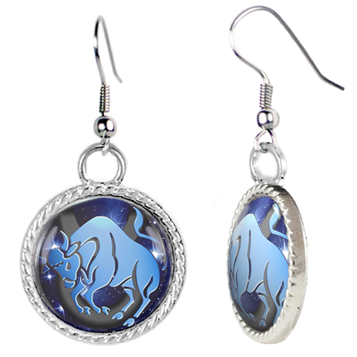 Horoscope Zodiac Sign Taurus Earrings - Walmart.com