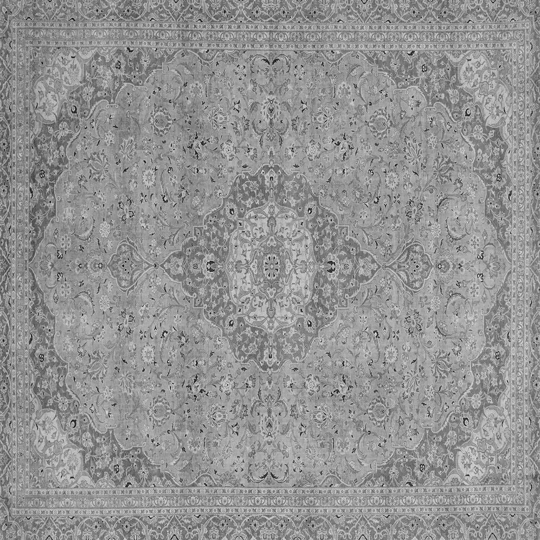 Ahgly Company Indoor Square Abstract Gray Modern Area Rugs, 8' Square ...