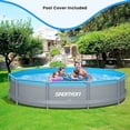 YMHML 12' x 30" Round Active Frame Above Ground Pool with Filter Pump ...