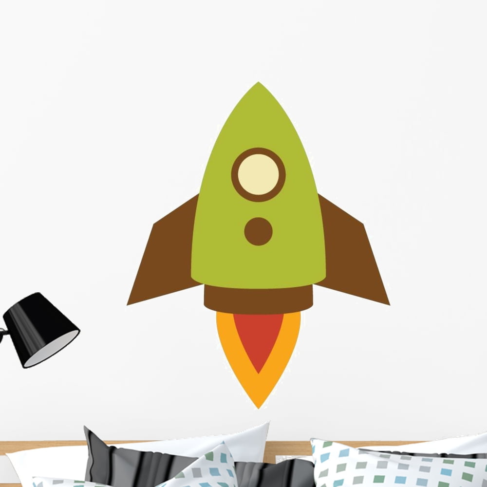 Cute Little Rocket Wall Decal Sticker by Wallmonkeys Vinyl Peel & Stick ...