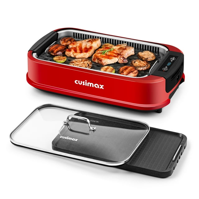 CUSIMAX 1500W Smokeless Indoor Grill,Electric Grill,Portable Korean BBQ ...