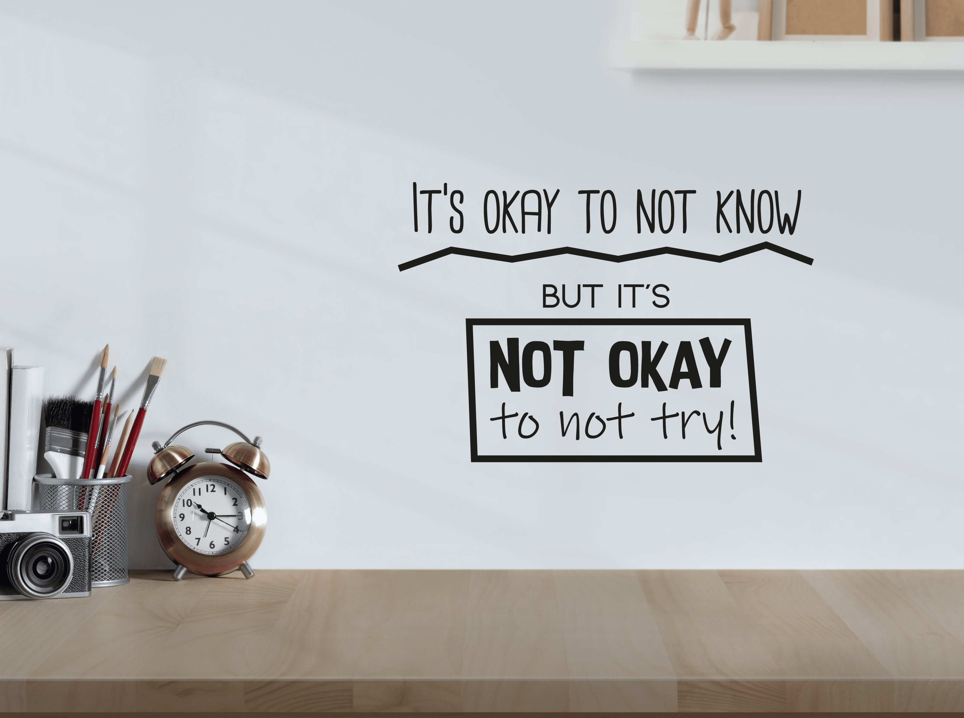 Vinyl Girls Boys Bedroom Living Room Positivity Quotes Decoration ...