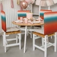 Bohemian Gradient Red Chair Back Covers Set of 4, Modern Minimalist Red ...