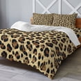 4 Piece Duvet Cover Set Twin, Abstract Leopard Print Pattern Soft ...