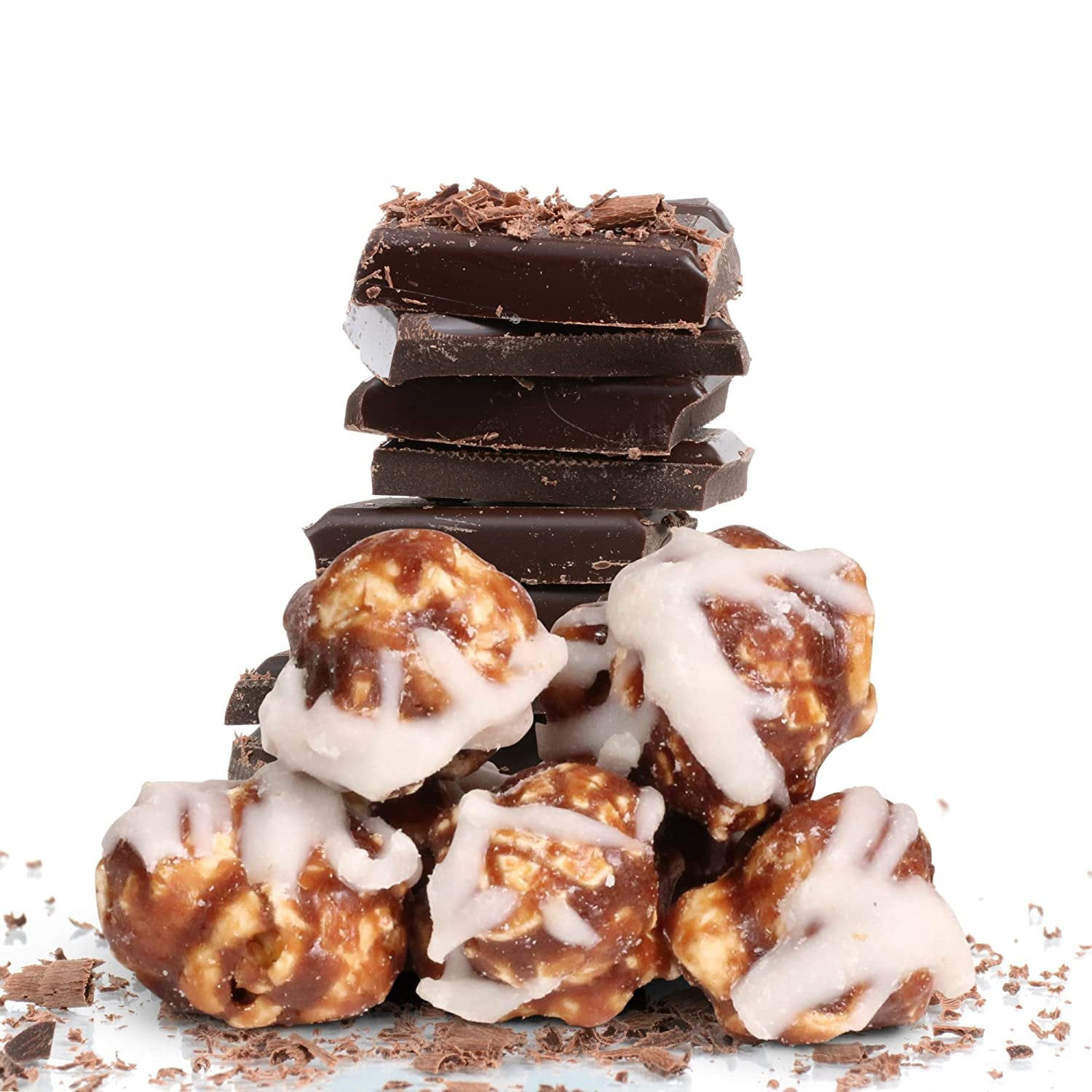 Chocolate Swirl Popcorn by Its Delish, 1 lb Bulk Bag, Festive Chocolate ...