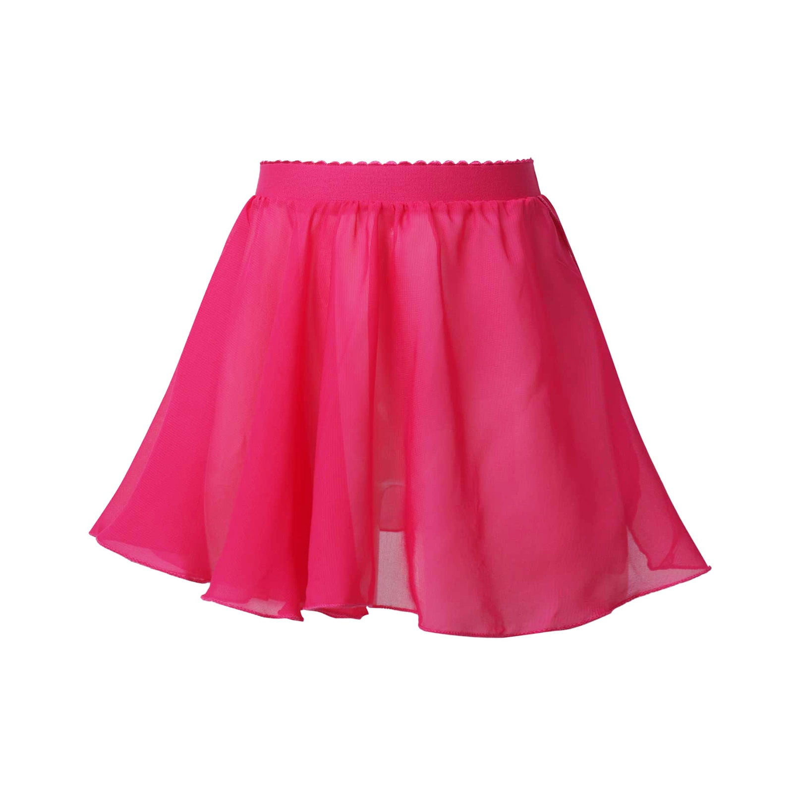 TiaoBug Kids Girls Ballet Skirts Chiffon Pull on Dance Tutu Skirt ...