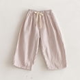 BFHHYA Boys Girls Striped Pants Elastic Waist Drawstring Anti-Mosquito ...