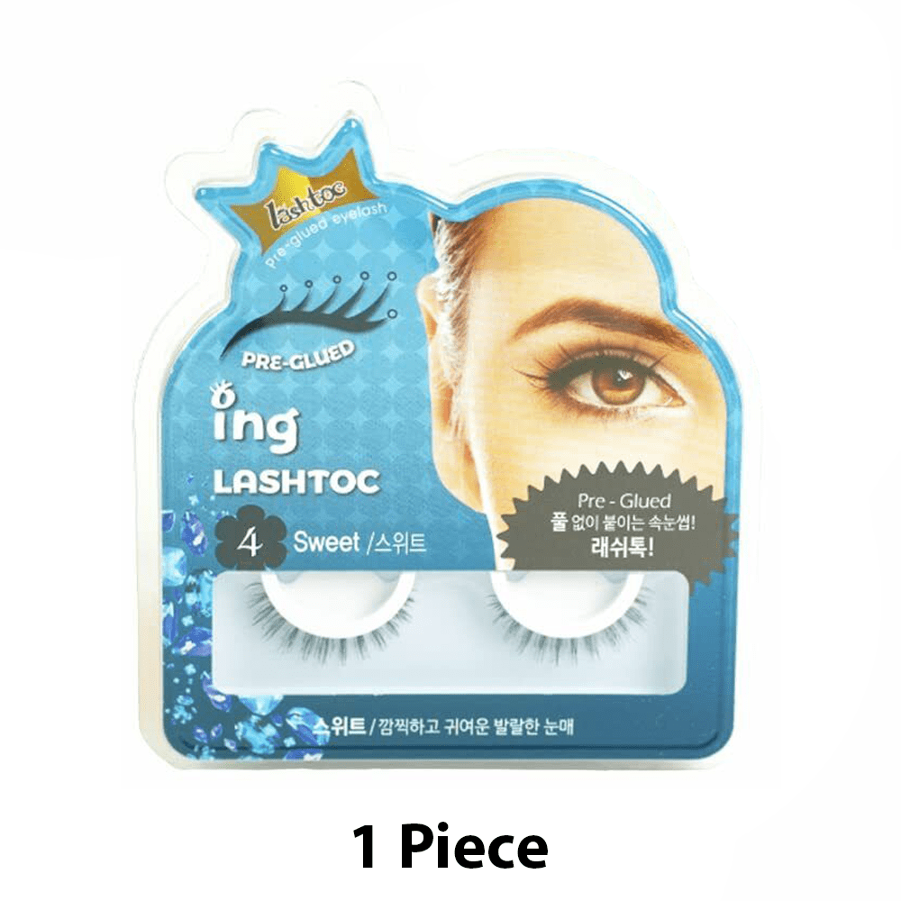 Lashtoc Pre-Glued Natural Look False Eyelashes, Made in Korea, Reusable ...