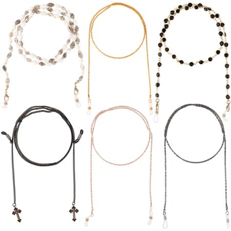Eyeglass Chains for Women 6 Pack, Beaded Glasses Lanyard Sunglasses ...