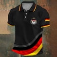 Bibifish Mens Polo Shirt Germany Flag Gradient Curved Print Soccer ...