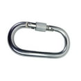 1/4" Carabiner Clip Spring Snap Hook Oval Shape With Lock Nut Stainless ...