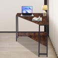 26.77*26.77*29.53 Modern Simple Triangular Brown Small Desk with ...